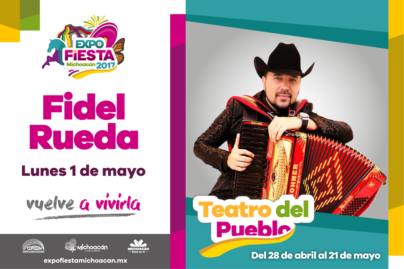 Hoy, Fidel Rueda en el Teatro del Pueblo de la Expo Fiesta Michoacán ...